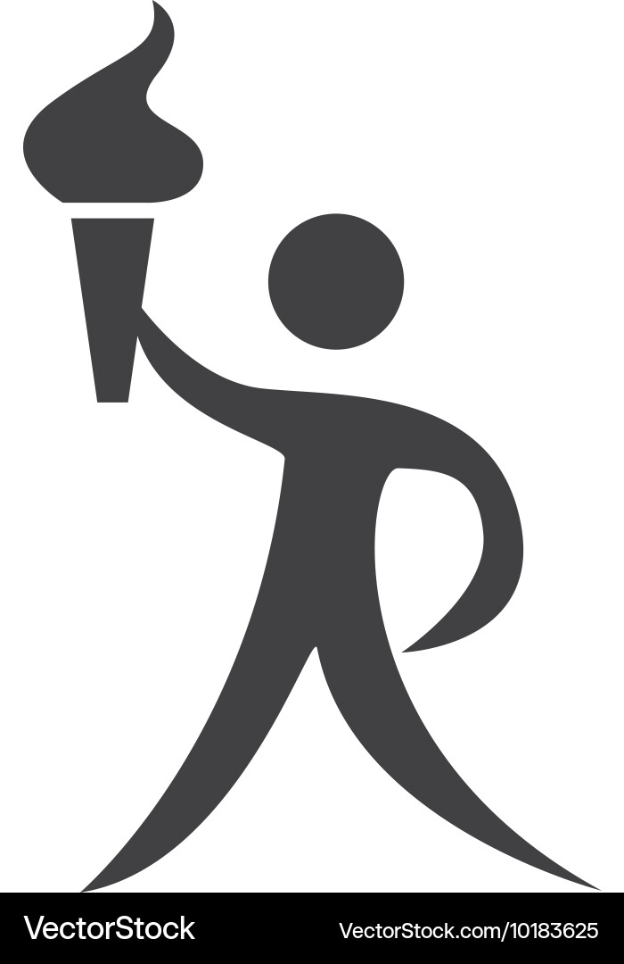 Human figure silhouette sporter athlete icon Vector Image