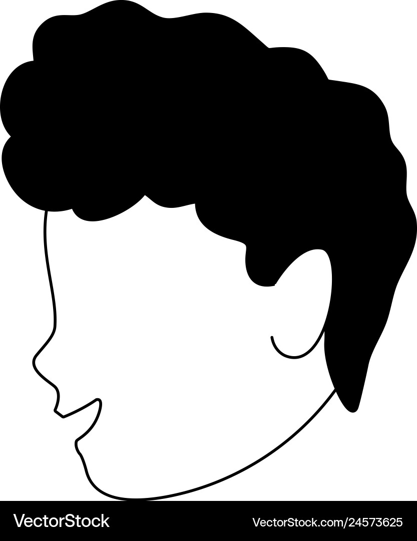 Man faceless head in black and white Royalty Free Vector