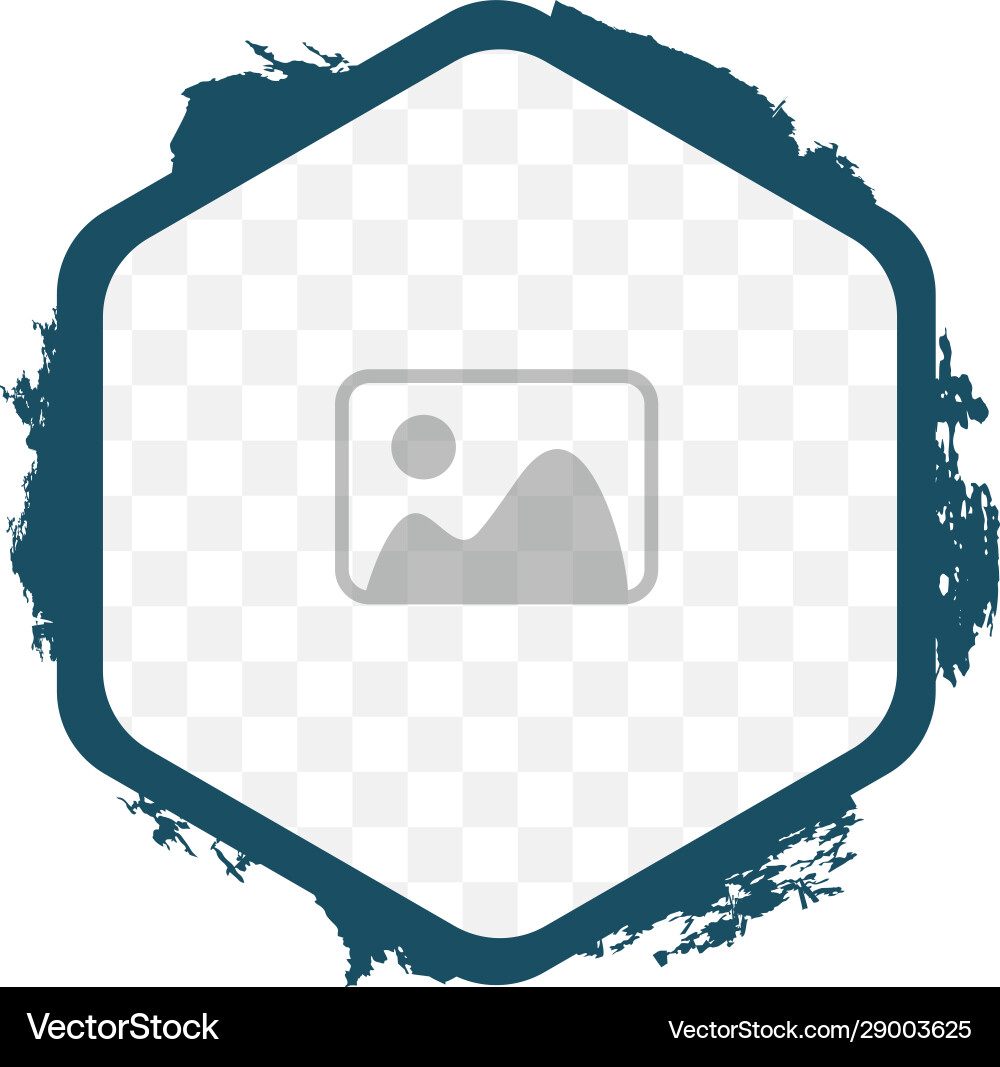 Modern pentagon shape or photo frame graphic Vector Image