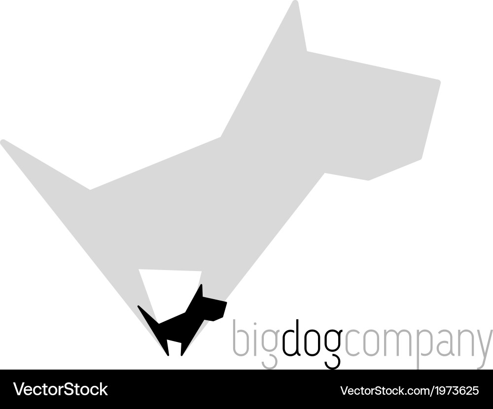 Original dog with shadow Royalty Free Vector Image