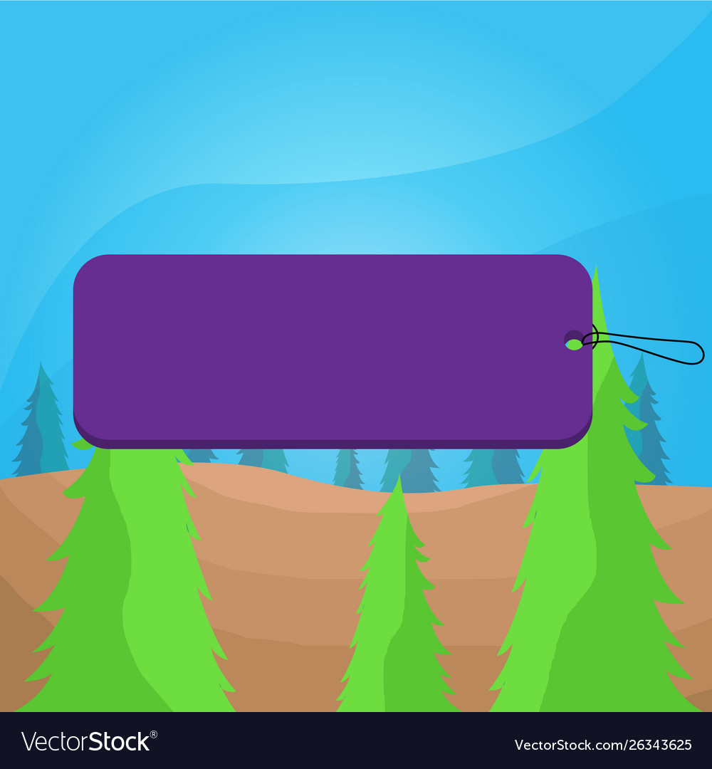 Rectangle shaped empty colored label attached Vector Image