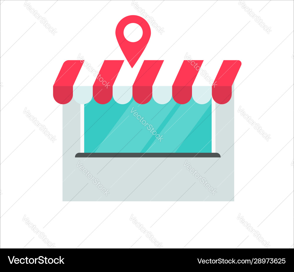 Store or shop building location Royalty Free Vector Image