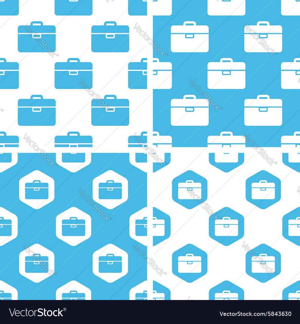 Briefcase patterns set Royalty Free Vector Image