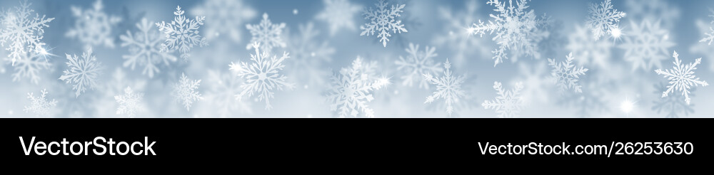 Christmas banner snowflakes Royalty Free Vector Image