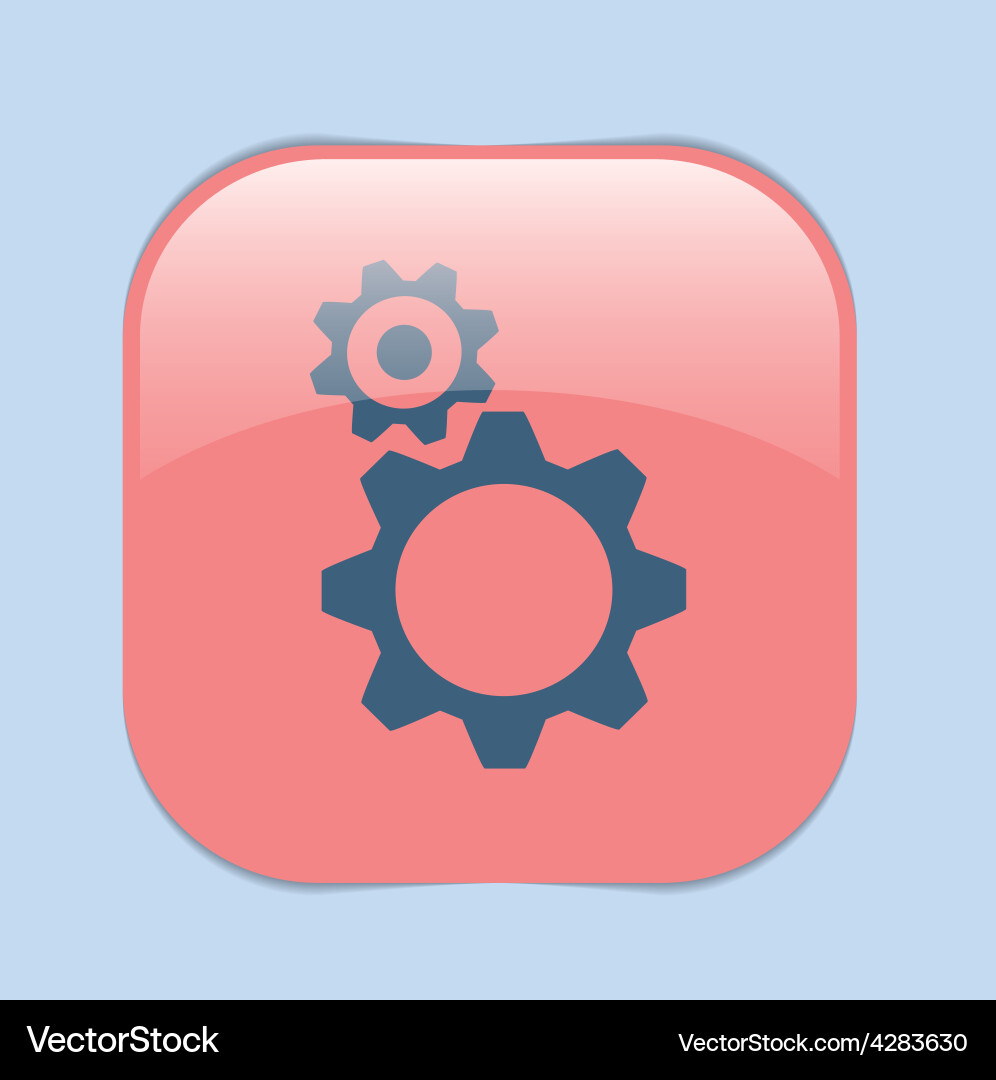 Cogwheel icon setting and repair symbol settings Vector Image
