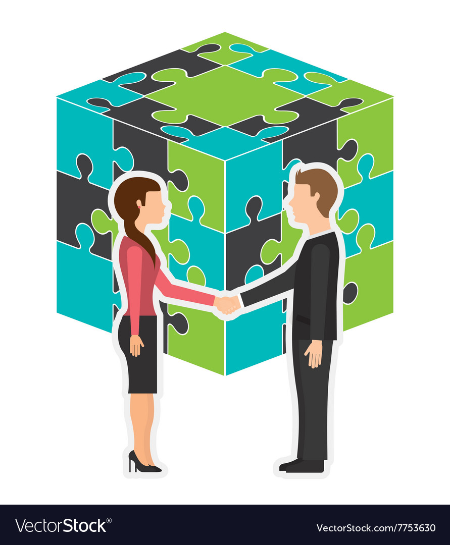 Collaborative concept design Royalty Free Vector Image