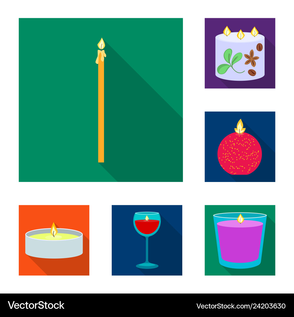 Isolated object of candlelight and decoration Vector Image