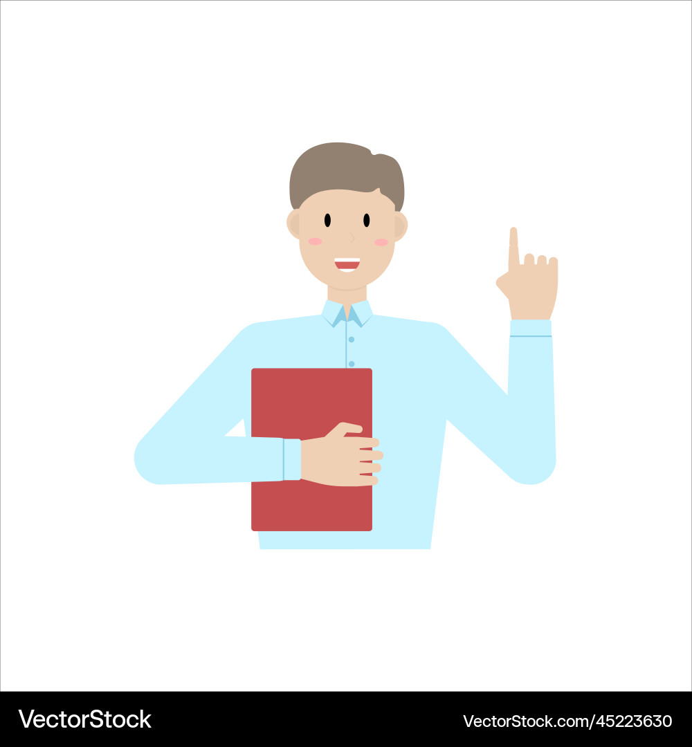 Male teacher cartoon Royalty Free Vector Image