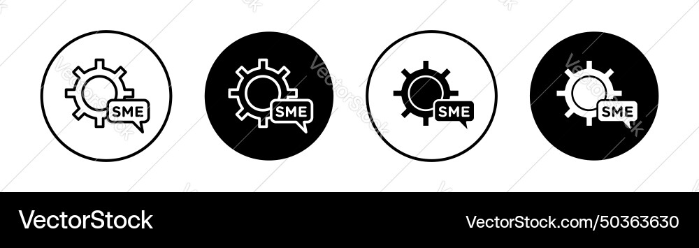 Sme icon set small enterprise expert symbol Vector Image