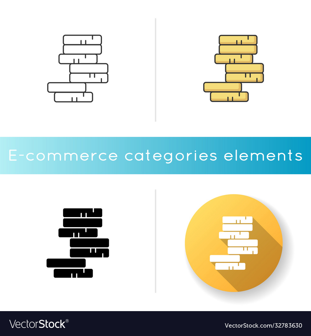 Stack coins icon Royalty Free Vector Image - VectorStock