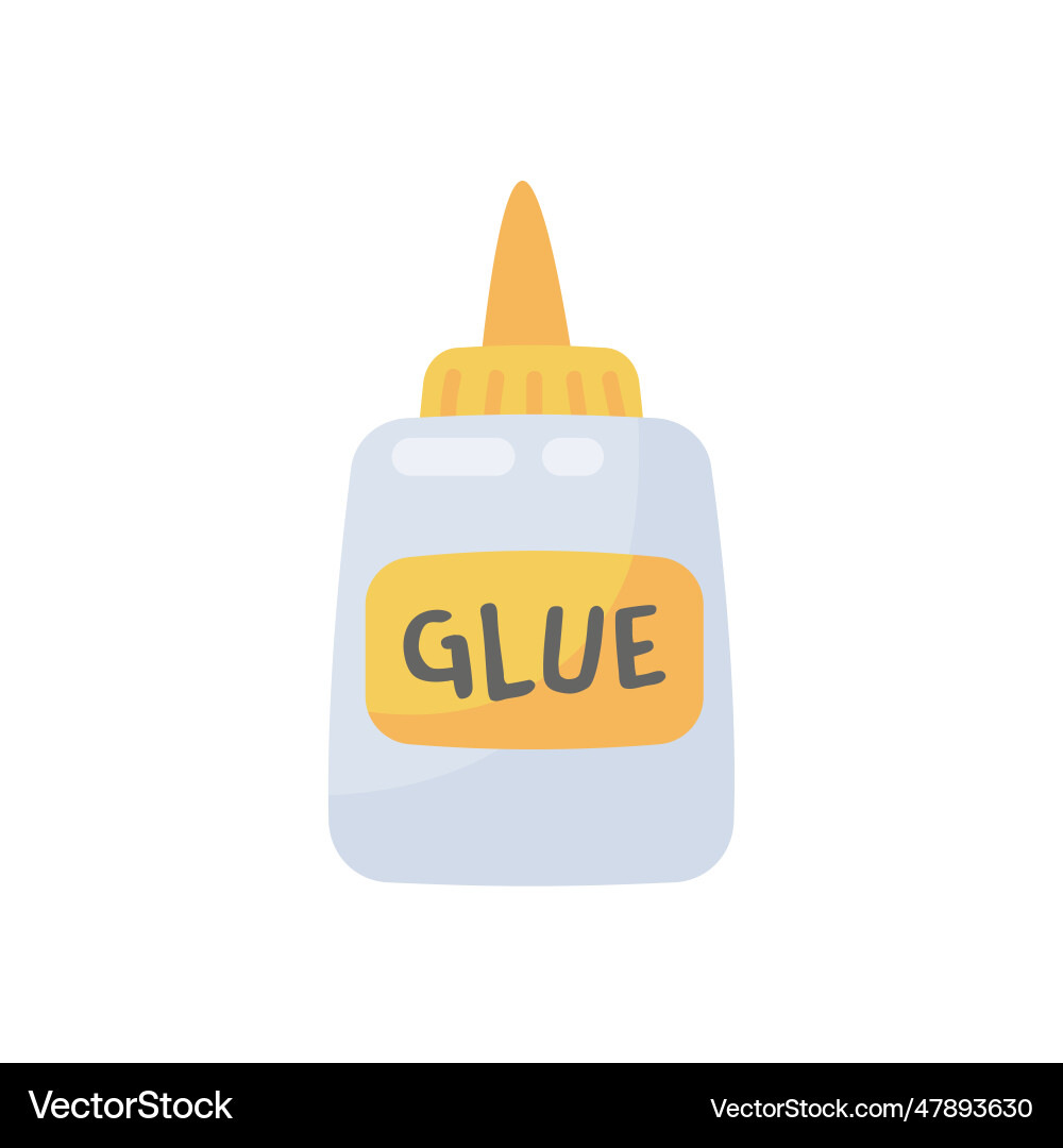 Sticky glue for attaching paper stick Royalty Free Vector