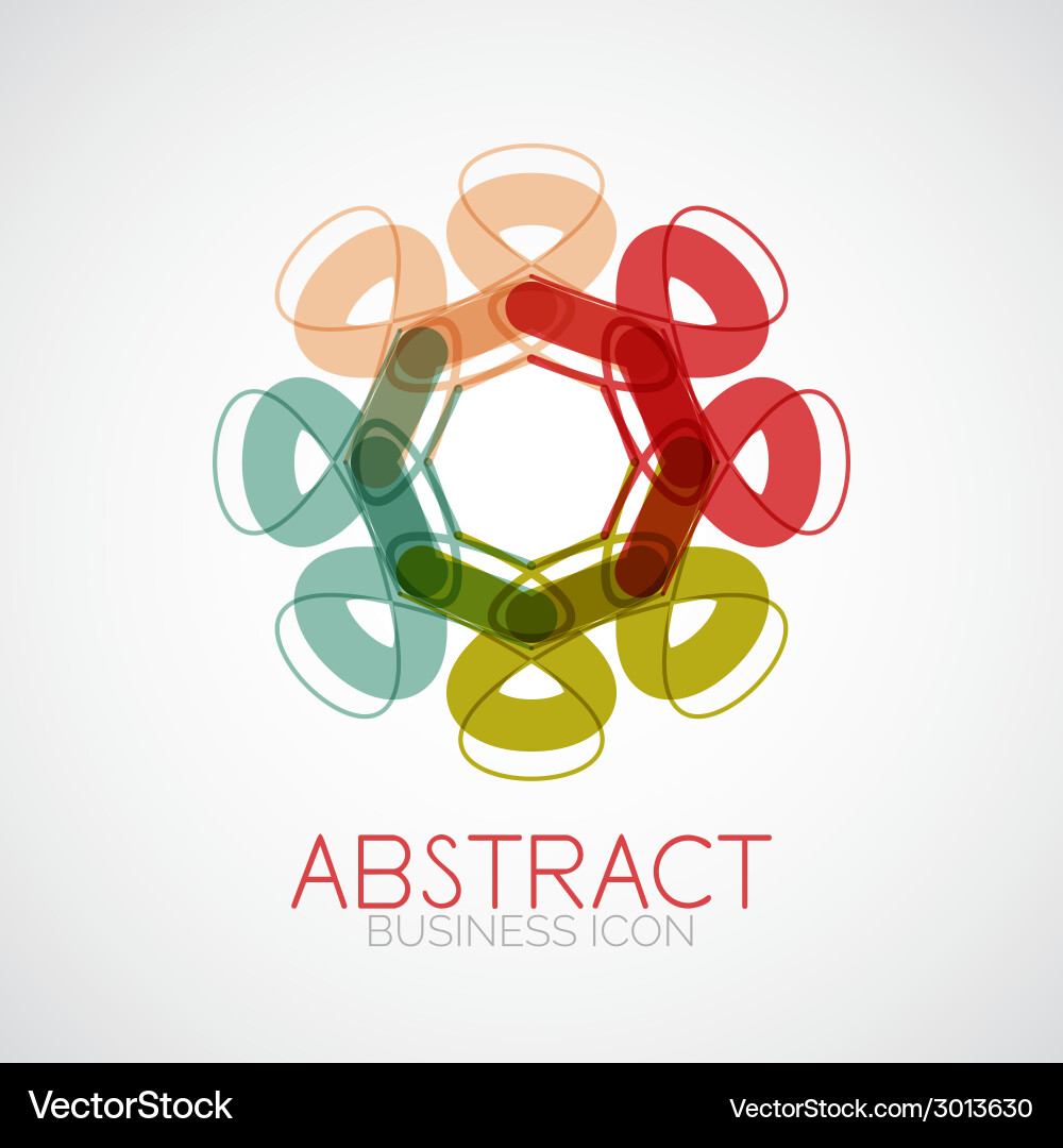 Symmetric abstract geometric shape Royalty Free Vector Image