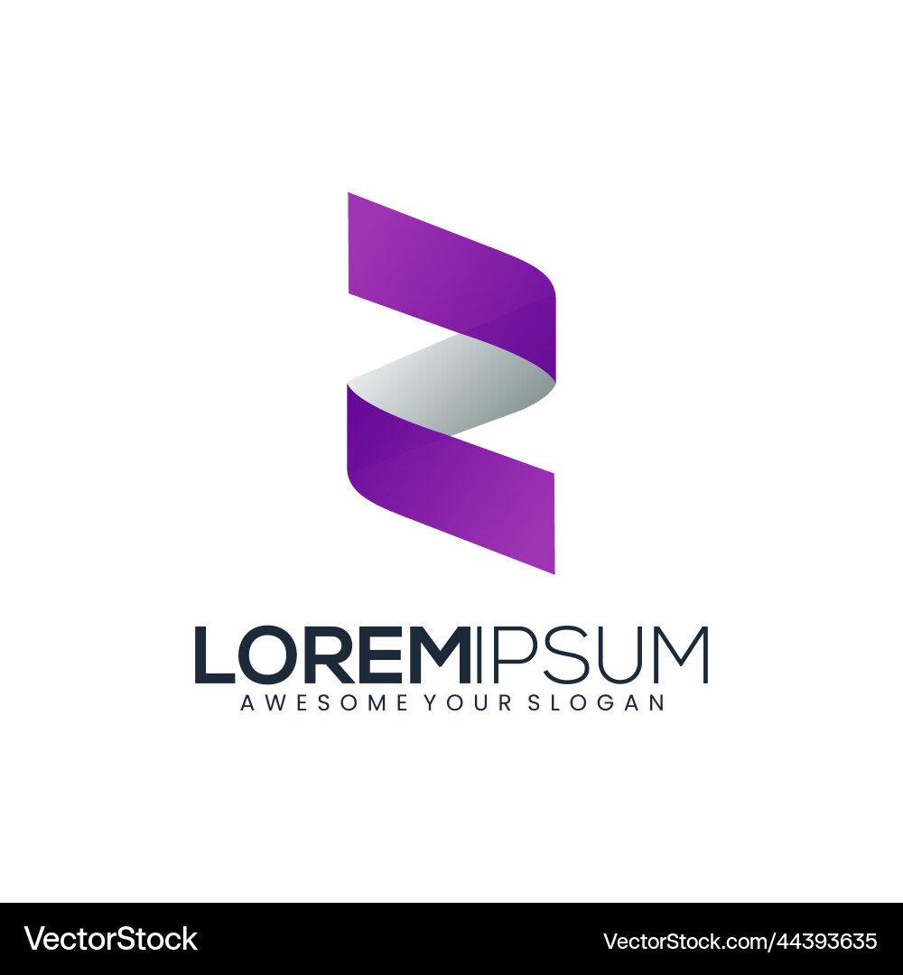 Abstract letter z colorful logo gradient Vector Image