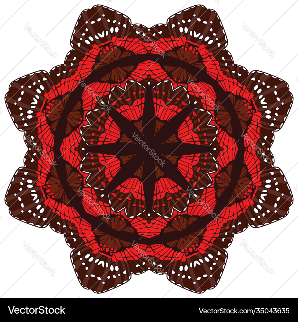 Beautiful circular background fractal image Vector Image