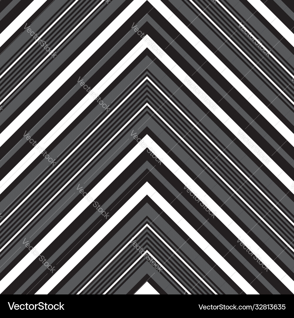 Black and white chevron diagonal stripes seamless Vector Image