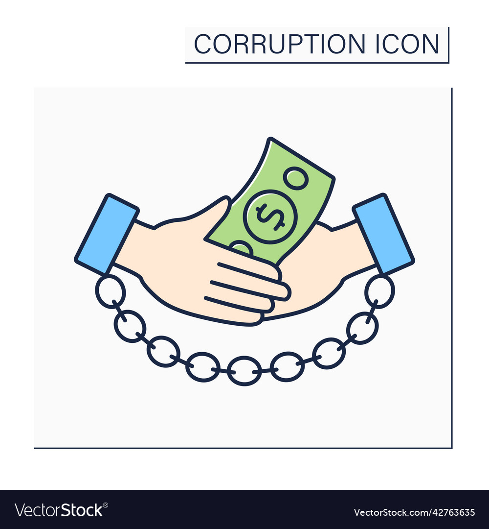 Bribery color icon Royalty Free Vector Image - VectorStock