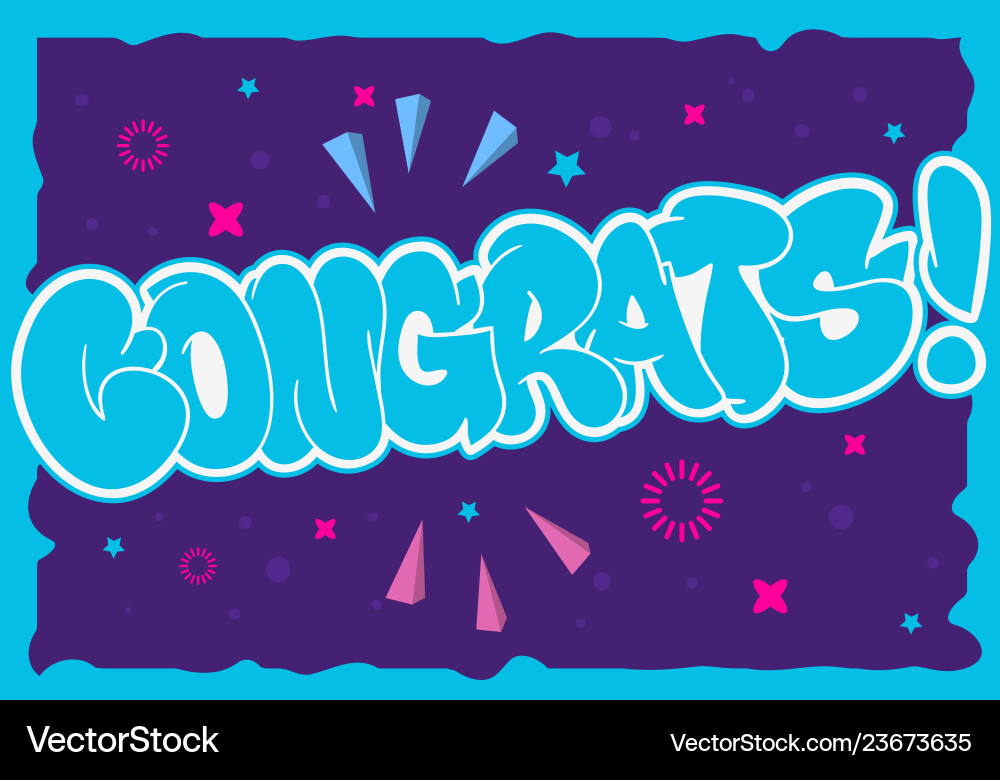 Congratulation congrats greeting card flyer poster