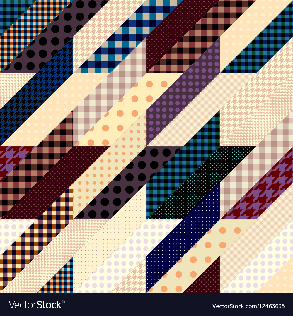 Geometrical patchwork pattern Royalty Free Vector Image