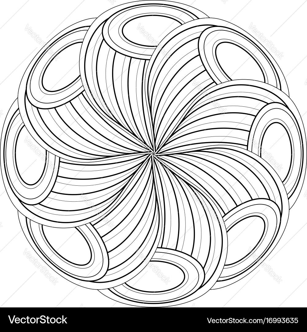 Monochrome beautiful decorative ornate mandala Vector Image