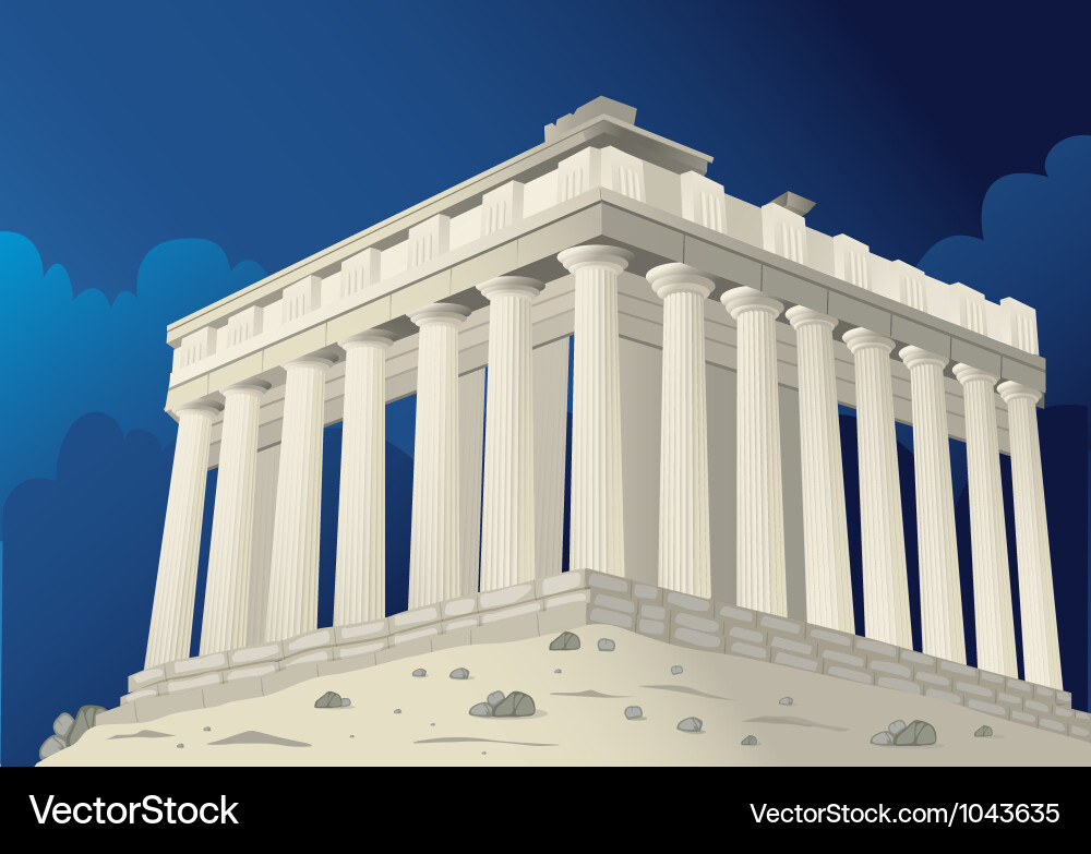 Parthenon in athens greece Royalty Free Vector Image