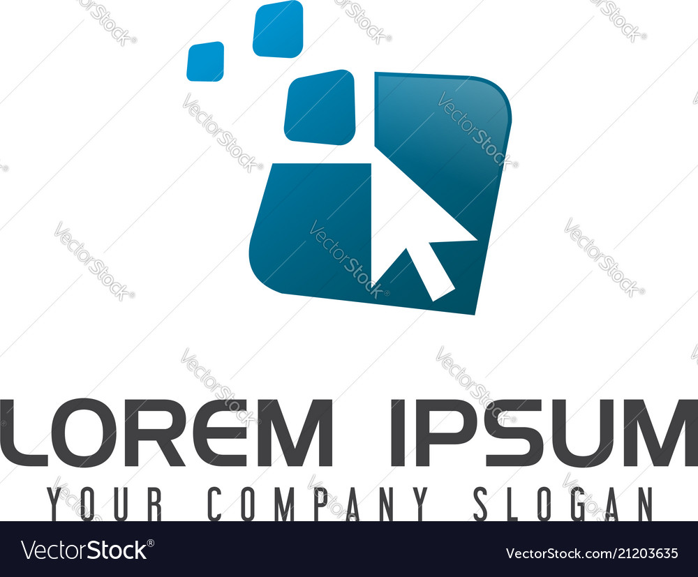 Pointer logo internet technology logo design Vector Image