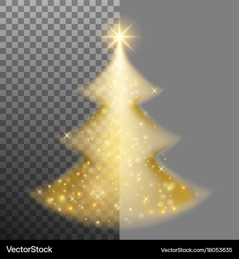 Shining christmas tree eps 10 Royalty Free Vector Image