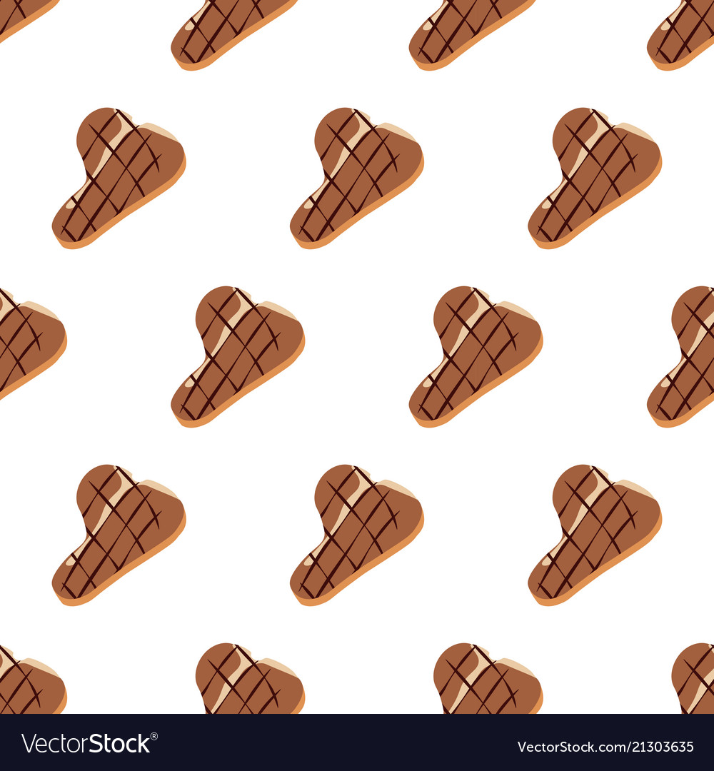 T-bone steak seamless pattern Royalty Free Vector Image