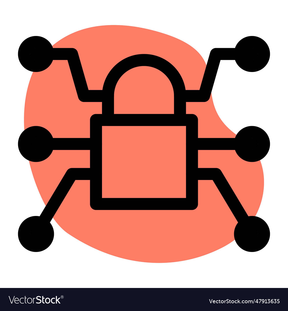 To Secure Data Encryption Locks Are Utilized Vector Image