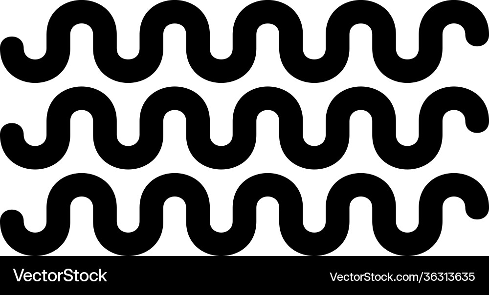 Wave icon or logo isolated sign symbol Royalty Free Vector