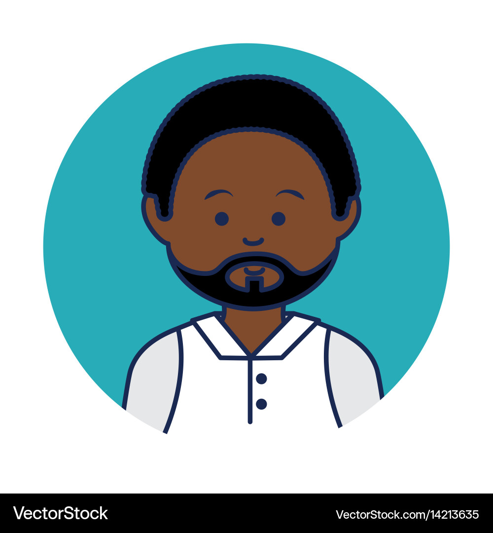 Young african man avatar character Royalty Free Vector Image