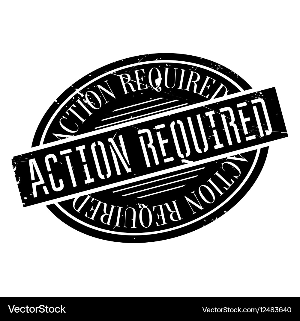 Action Required rubber stamp Royalty Free Vector Image