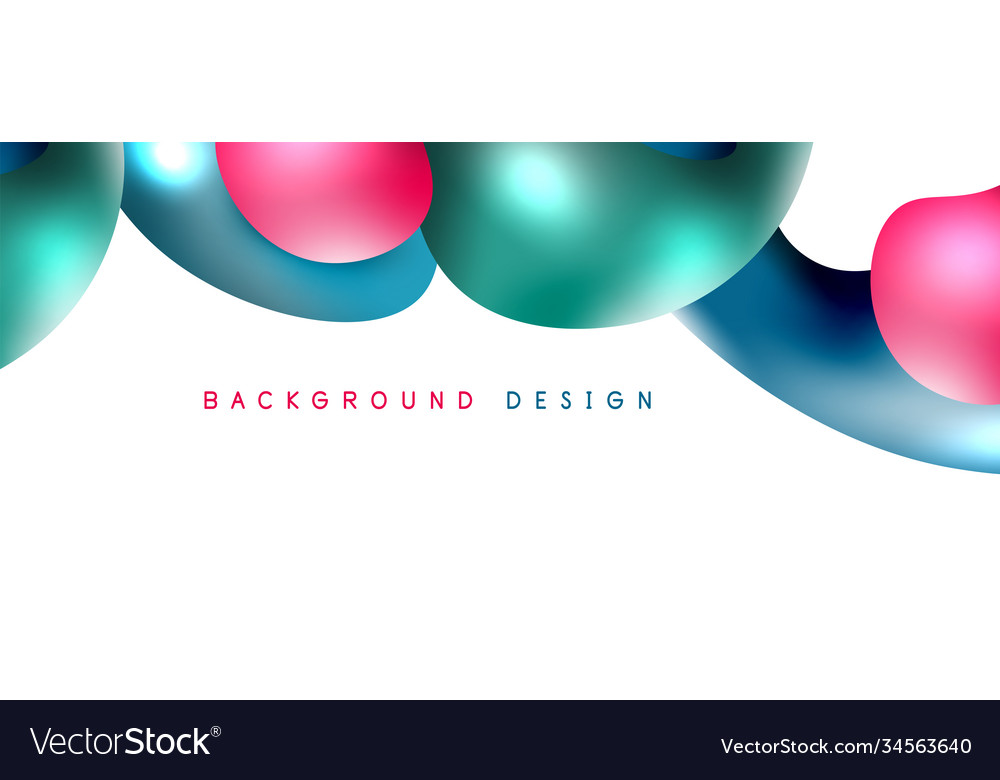 Bubbles abstract background liquid splashes Vector Image