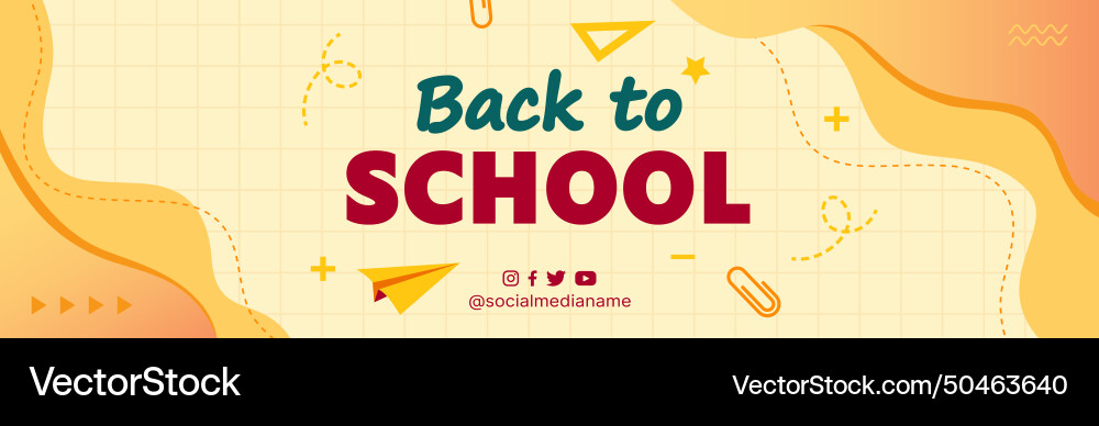 Education template design banner Royalty Free Vector Image