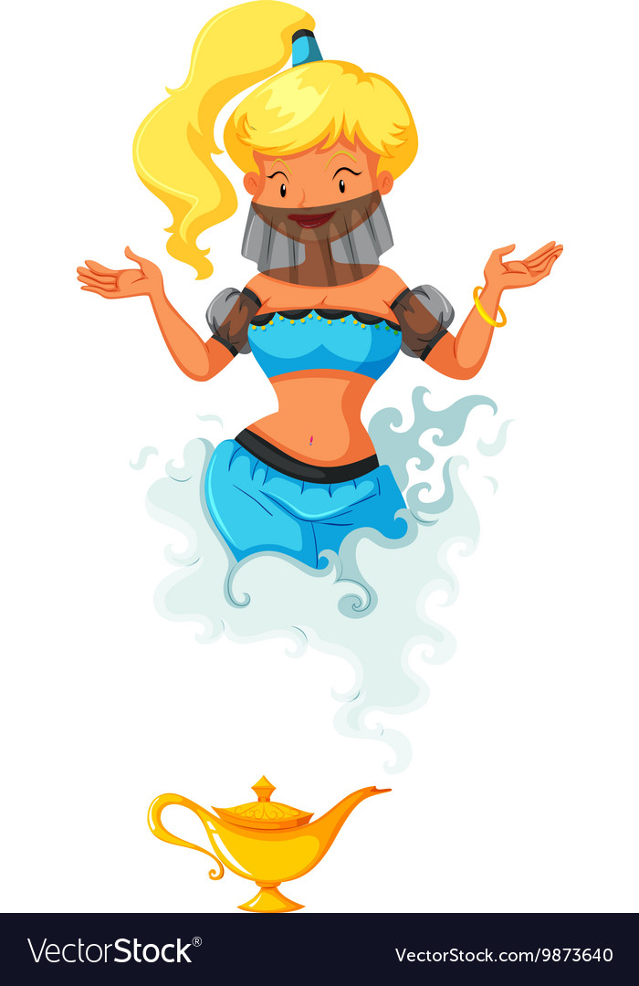Genie Coming Out Of Lamp Genie Coming Out Lamp Stock Photo 17172592