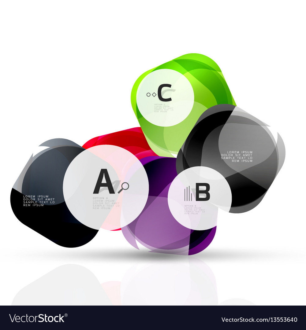 Glossy square elements Royalty Free Vector Image