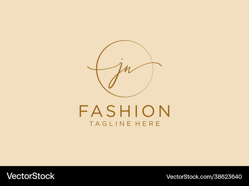 Initial jw feminine logo beauty monogram Vector Image