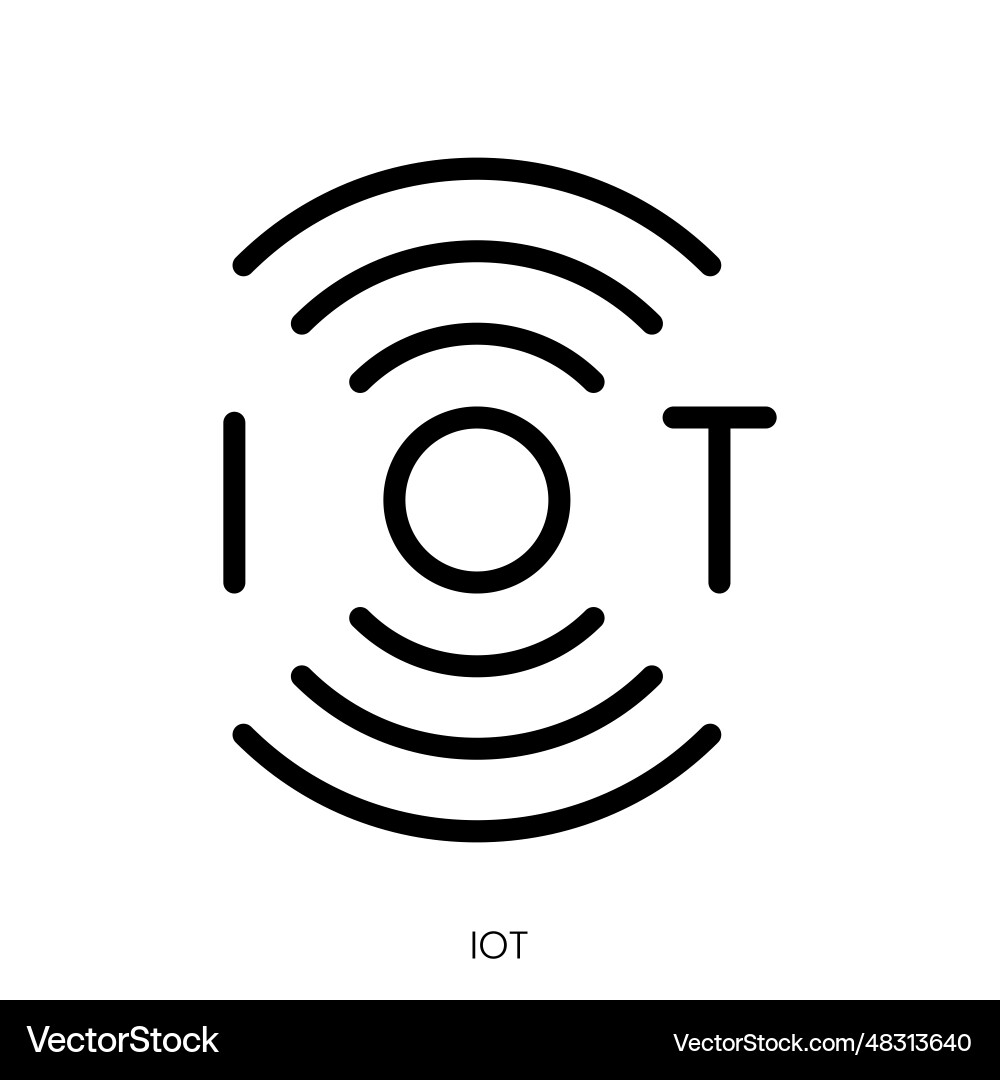 Iot icon line art style design isolated on white Vector Image