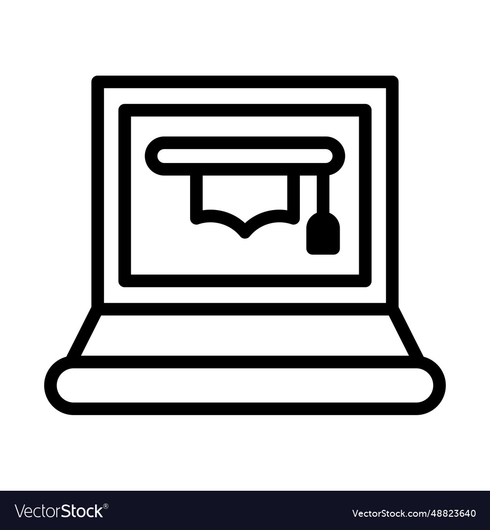 Online learning course icon Royalty Free Vector Image