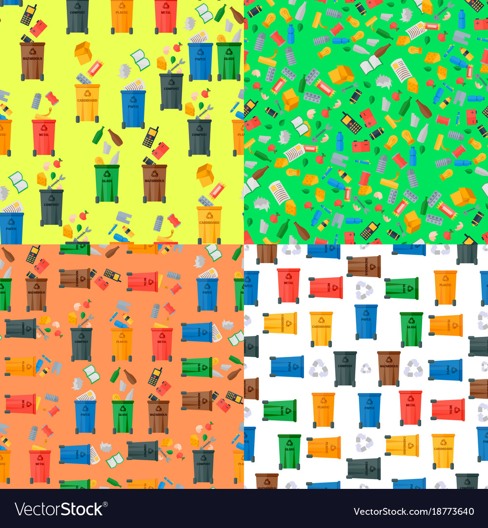 Recycling garbage waste sorting processing Vector Image