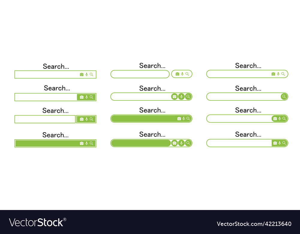 Search bar design element bar for website Vector Image