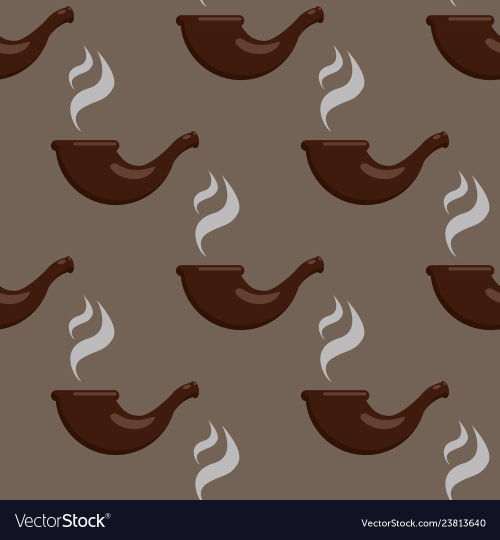 Smoking pipe seamless pattern Royalty Free Vector Image