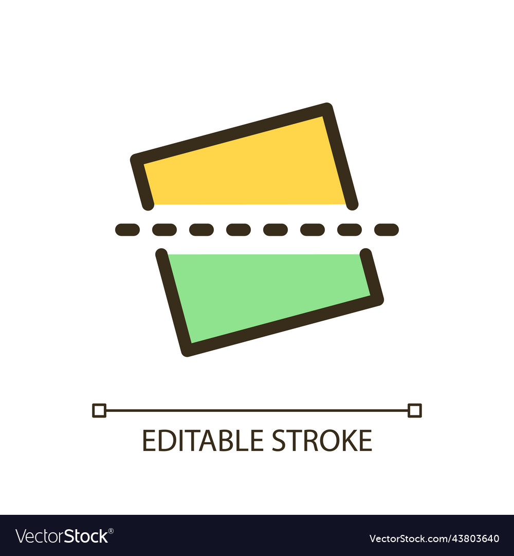 Straighten pixel perfect rgb color ui icon Vector Image