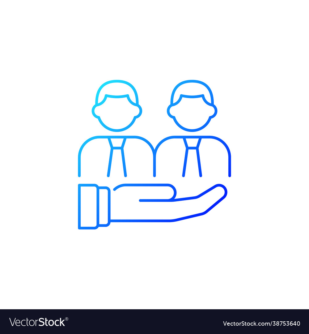 Support gradient linear icon Royalty Free Vector Image