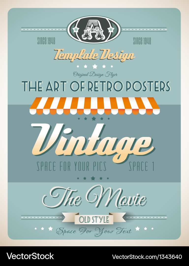 Vintage retro page or cover template Royalty Free Vector