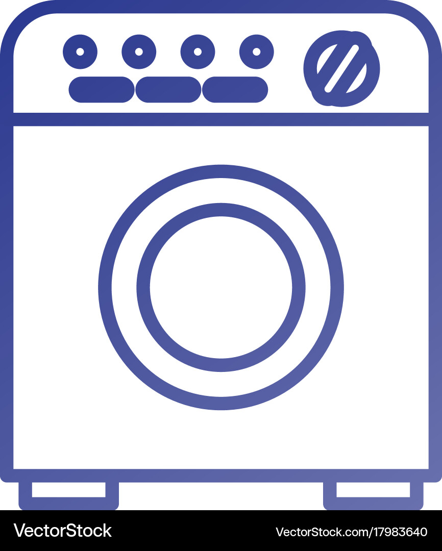 Washing machine laundry clean electric appliance Vector Image