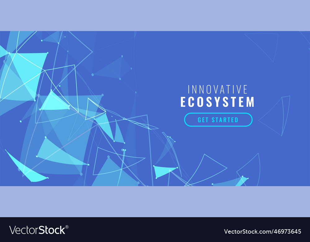 Abstract digital triangle mesh network background Vector Image