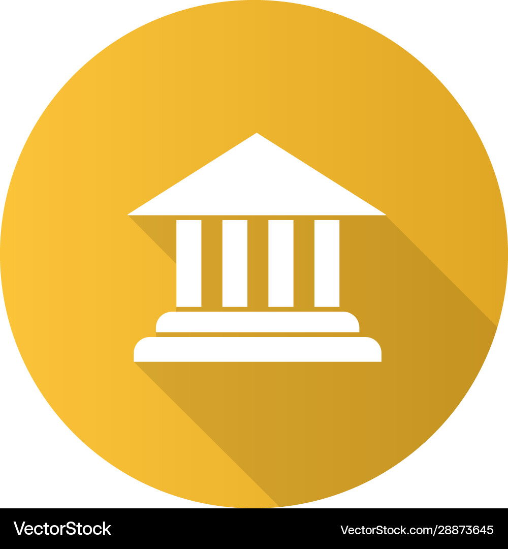 Account balance flat design long shadow glyph icon