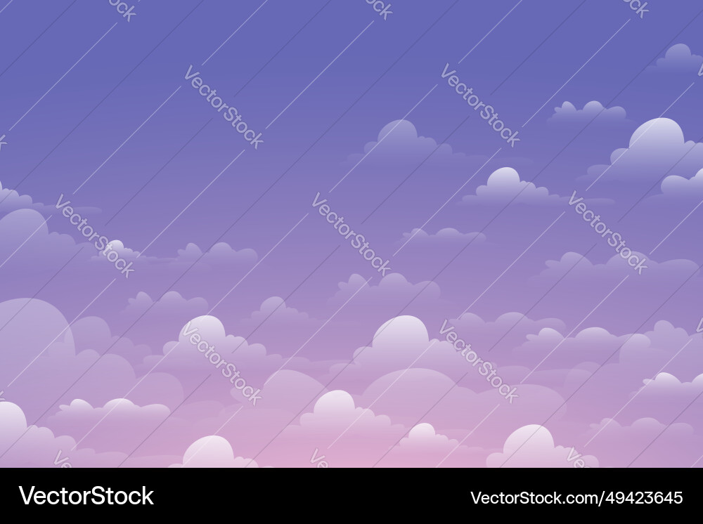 Beautiful sky background with white clouds Vector Image