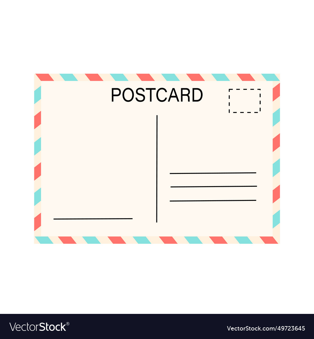 Blank postcard post isolated Royalty Free Vector Image