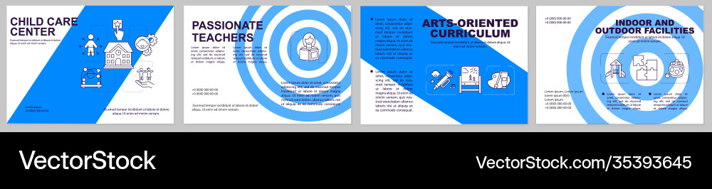 Child care center brochure template Royalty Free Vector
